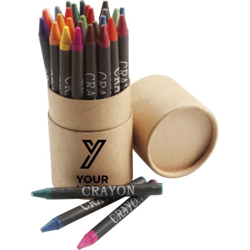 Crayon gras et crayon de cire | Cadeau d’entreprise | Tube cartonné de ...