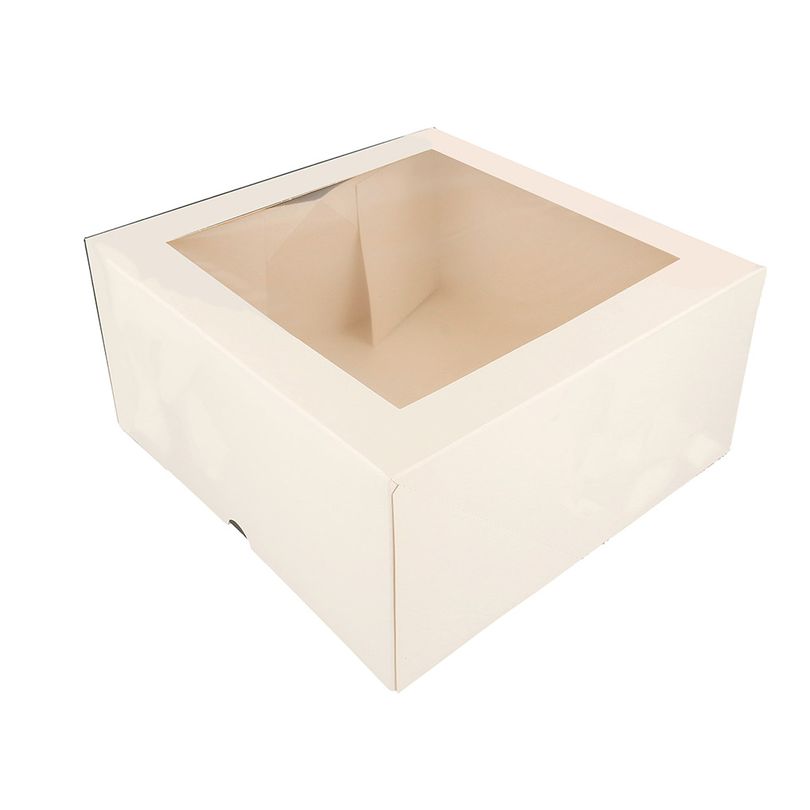 Boîte à gâteau carrée à fenêtre personnalisable | Cadeau d’affaires ...