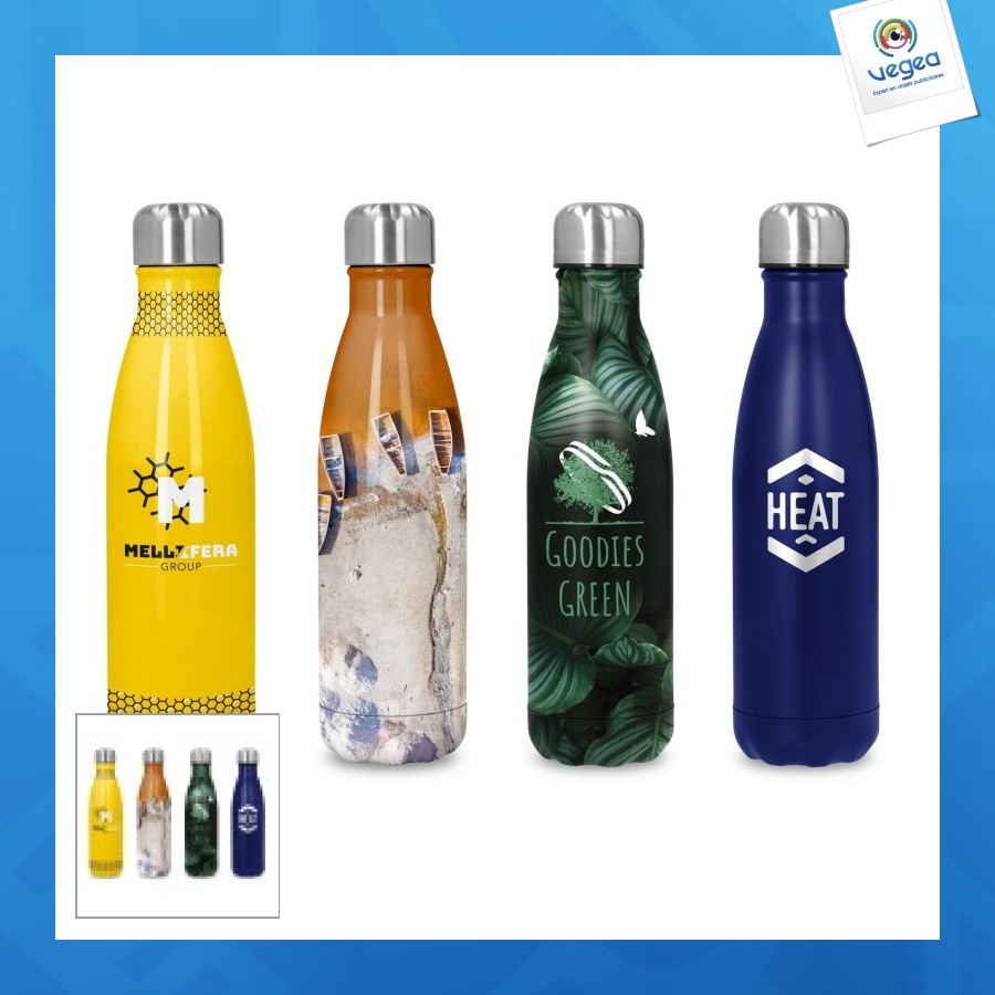 Bouteille isotherme personnalisable - puht logo heat transfert | Objet ...