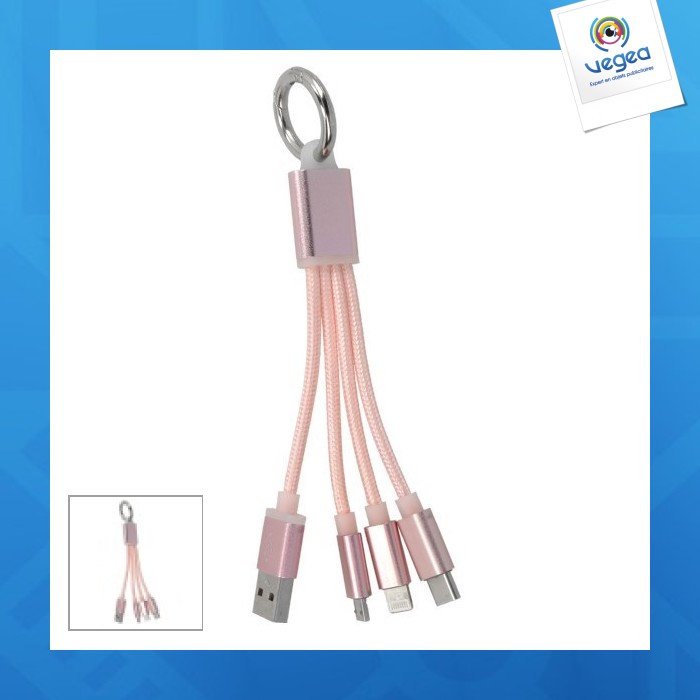 Câble de chargement | Goodies | Cable usb logoté 3 en 1 | 00004V0132370