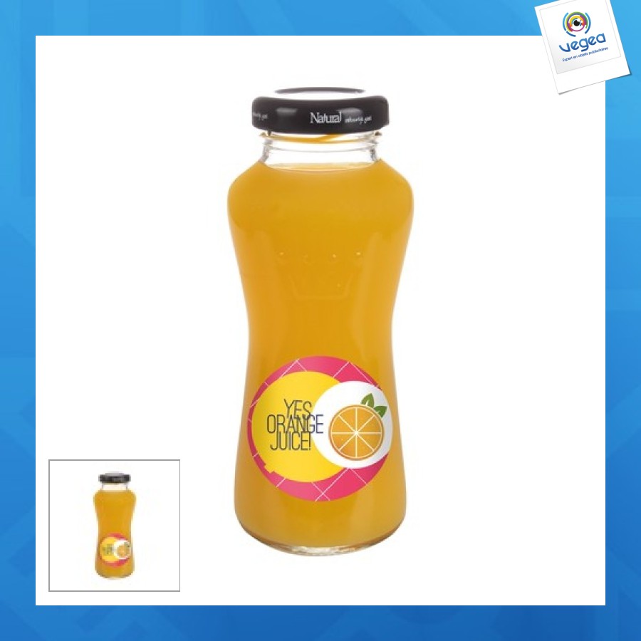Jus d'orange avec logo 20cl | Objet publicitaire | 01456V0140661
