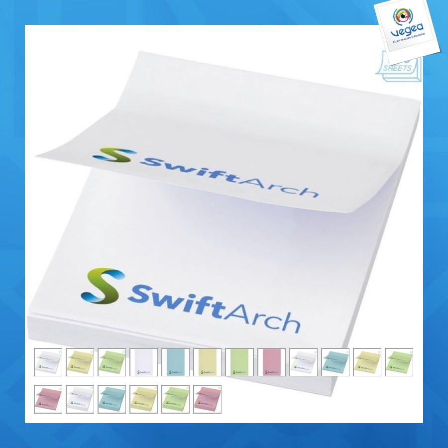 Mémo-autocollants sticky-mate® 50x75mm personnalisable | Post-it ...