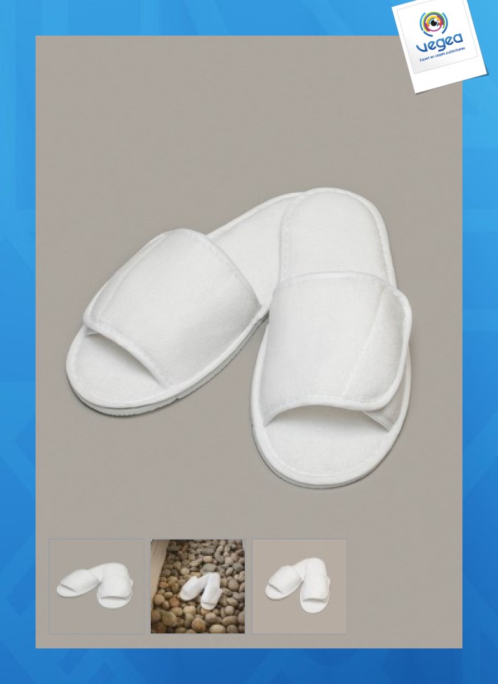 Pantoufles à bout ouvert personnalisable | Objet publicitaire ...