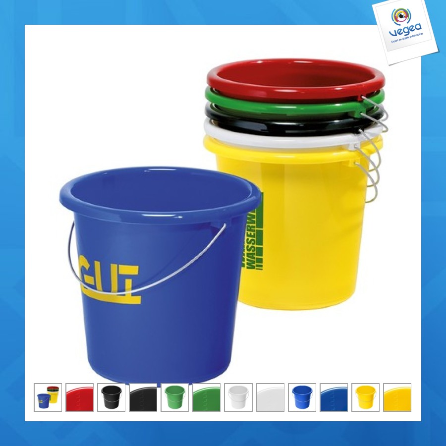 Seau en plastique personnalisable 10l (01410V0140687) à partir de 2,64 ...